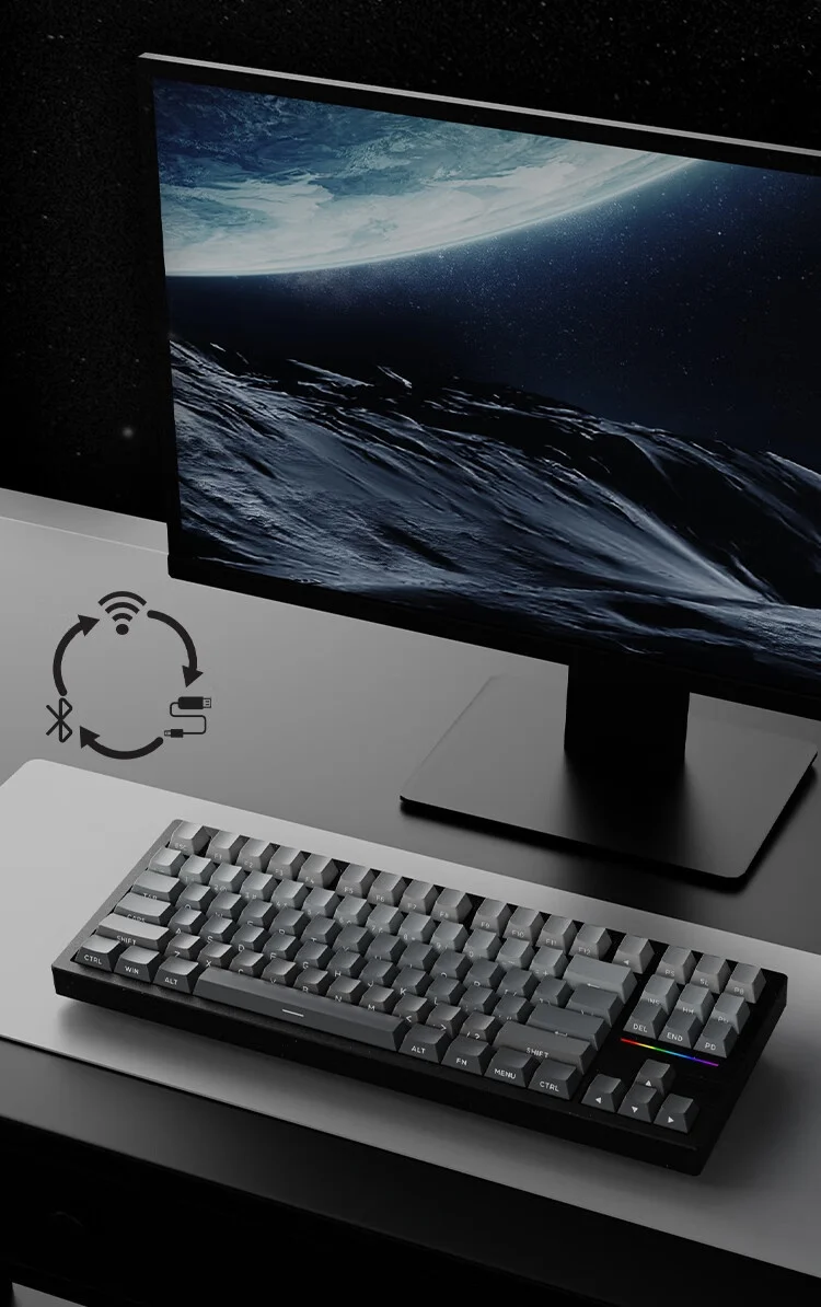 VTER Galaxy80 Pro Gasket Structure 88 Keys Mechanical Keyboard ...