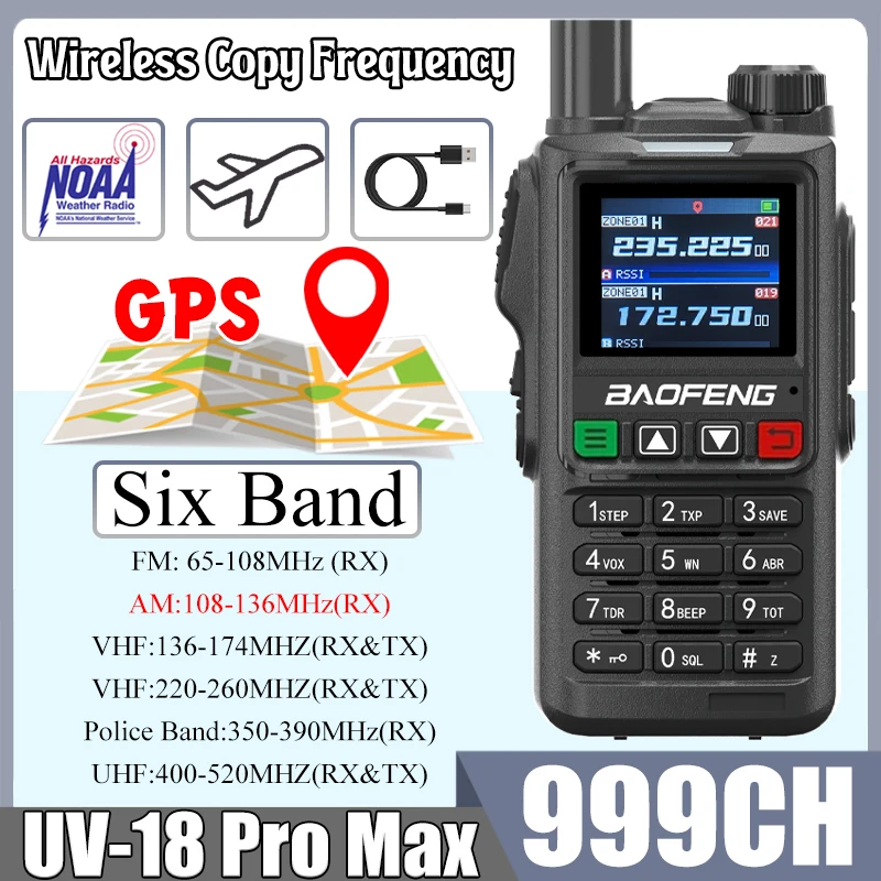 UV18-Pro-Max-GPS-Baofeng-Walkie-Talkie-Six-Bands-AM-FM-High-Power ...