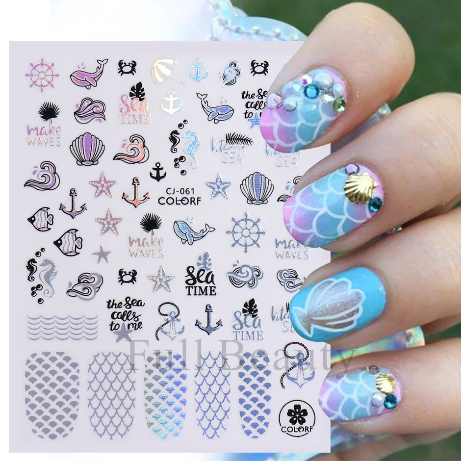 Little Mermaid Nail Art Stickers