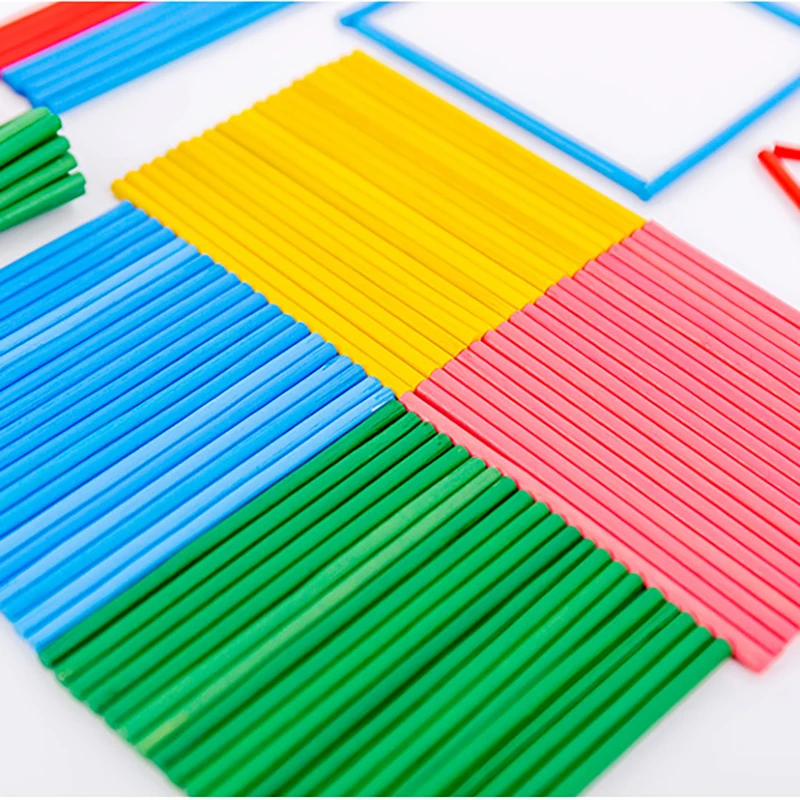 100pcs Colorful Plastics Counting Sticks Mathematics Montessori ...