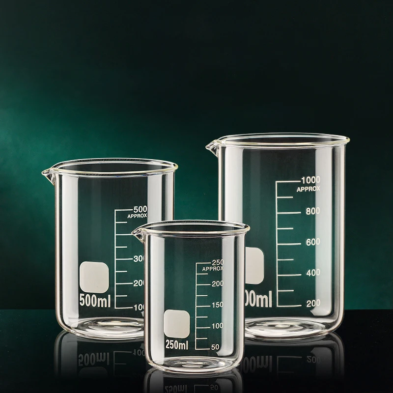 High-Borosilicate-Glass-Measuring-Cup-Clear-Scale-Cup-Laboratory-Beaker ...