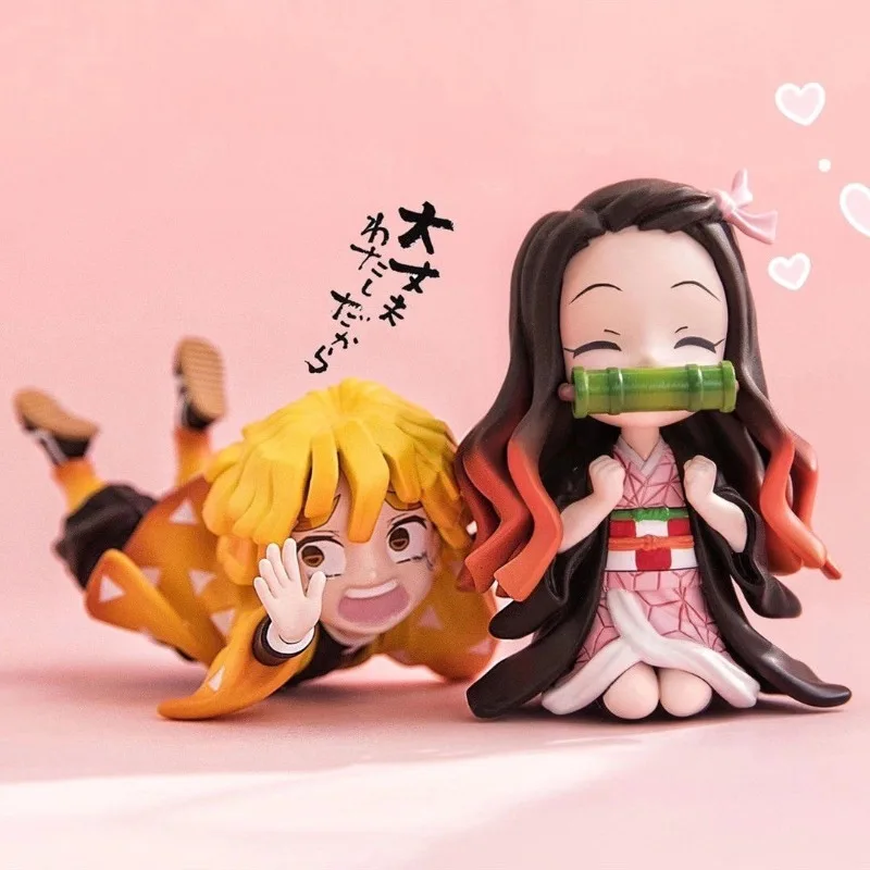 Demon-Slayer-Tanjiro-Kamado-Nezuko-Agatsuma-Zen-itsu-Anime-Figure ...