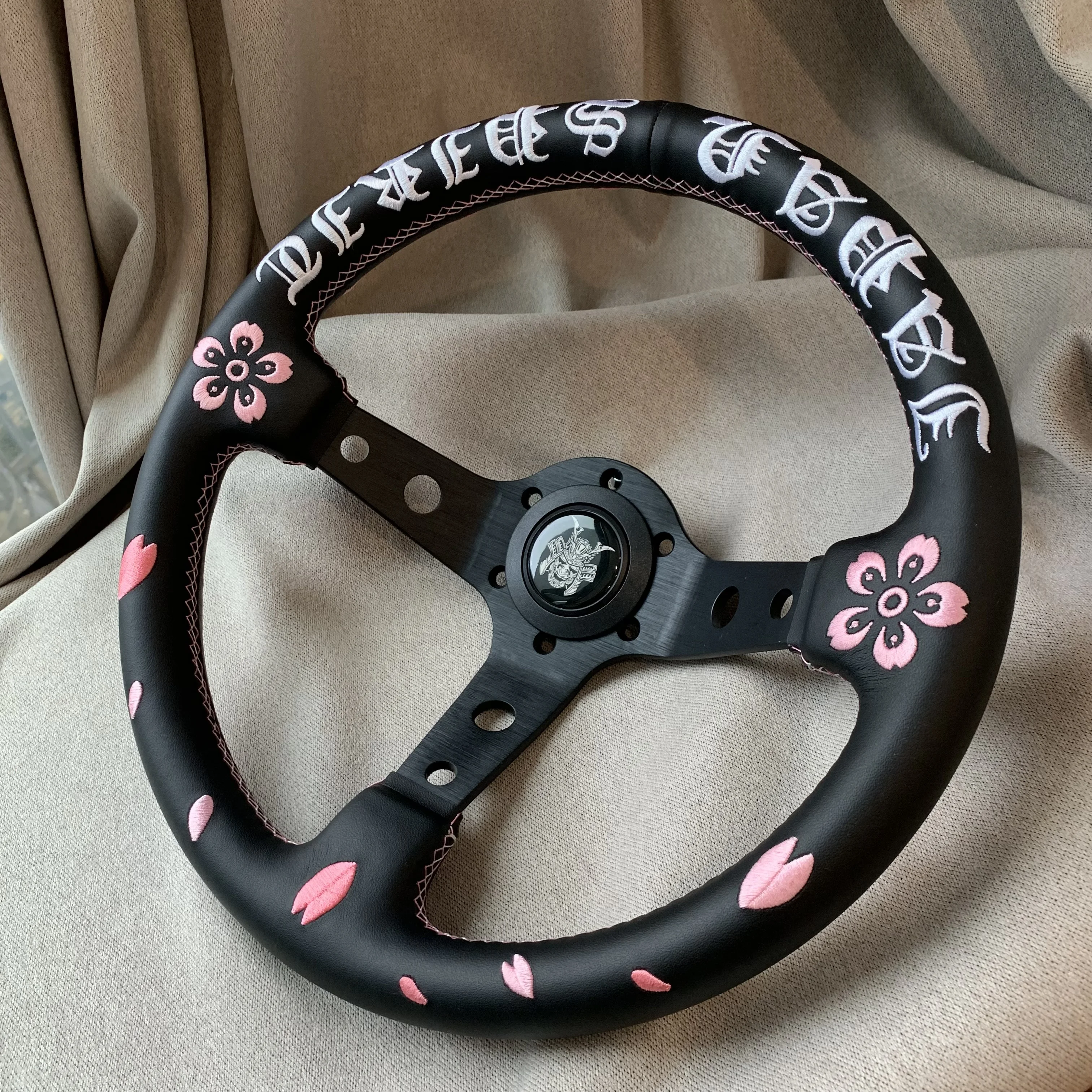 JDM-ghost-samurai-cherry-blossom-drift-steering-wheel-deep-concave ...