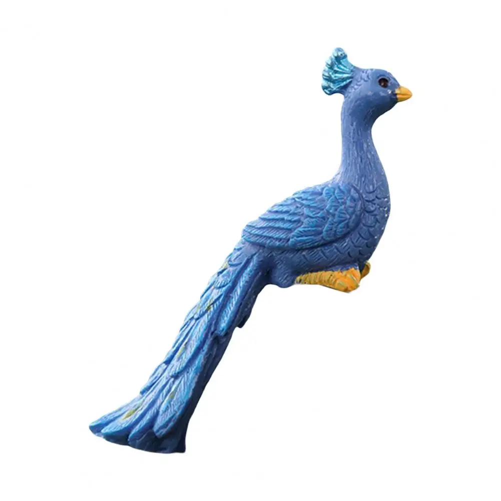 Useful Miniature Peacock Vibrant Color Peacock Statue Eye catching ...