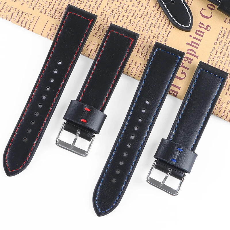 Universal-Genuine-Leather-Watch-Strap-for-Rolex-Watch-Square-Buckle ...