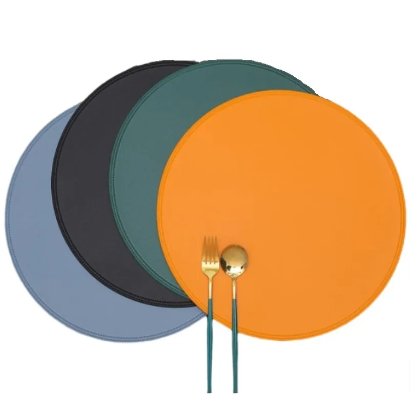 1-6-10PCS-Black-Round-Kitchen-Table-Mats-Non-Slip-Waterproof-Washable ...