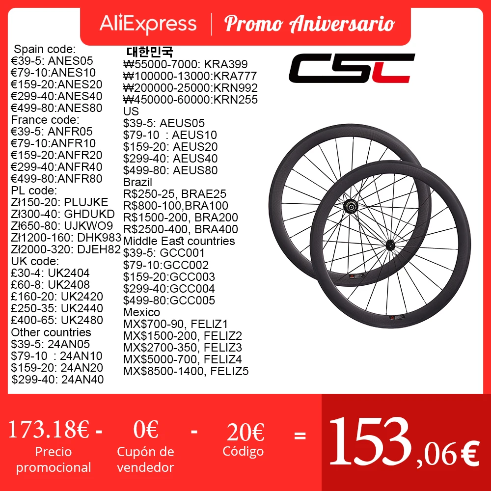 CSC-700C-Track-bike-Carbon-wheelset-38mm-50mm-60mm-deep-20-5mm-25mm ...