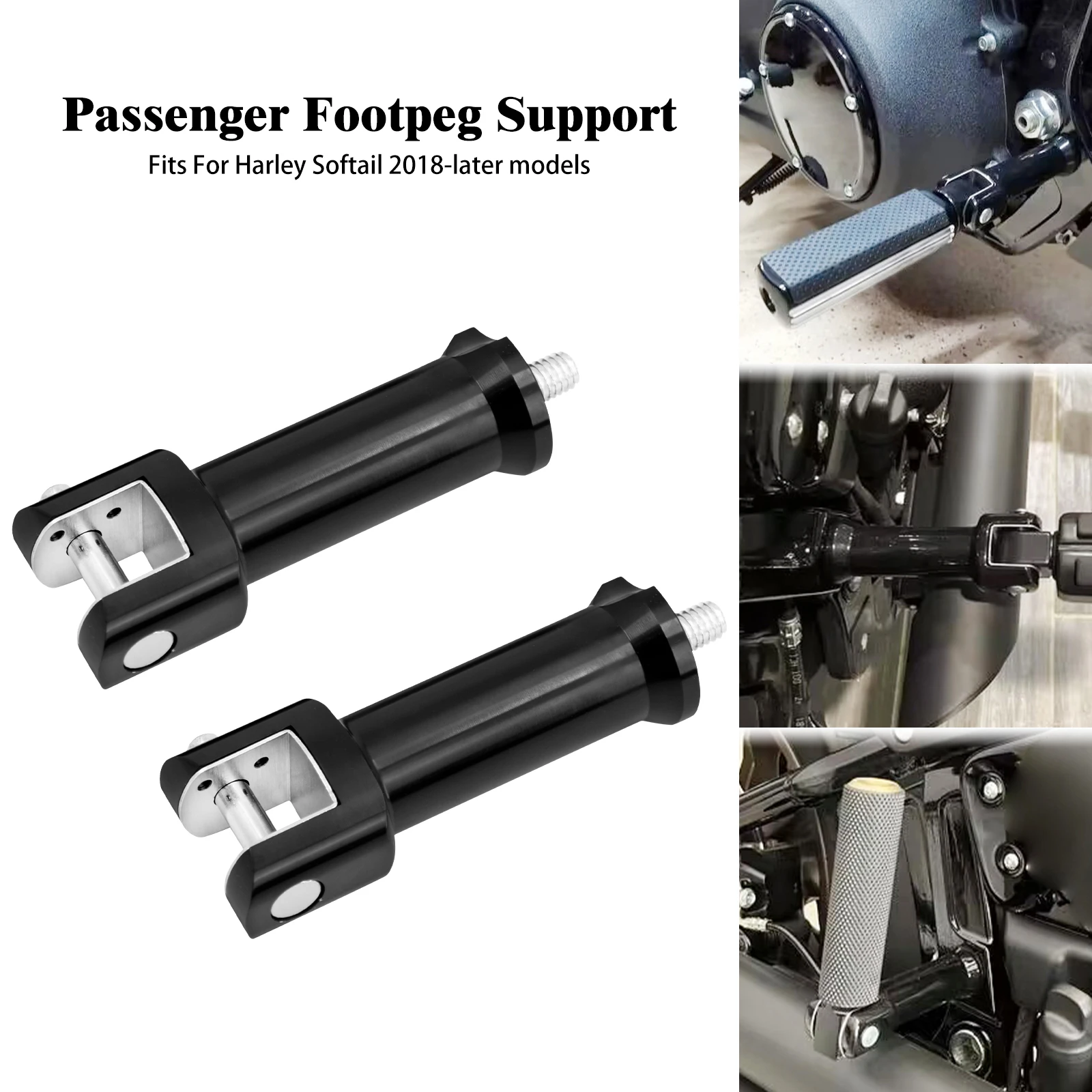Motorcycle-Rear-Footpeg-Support-Mount-Kit-Passenger-Footrest-Pedal ...