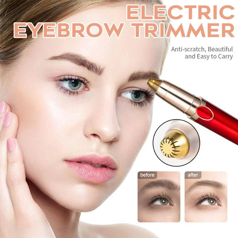 Electric Eyebrow Trimmer Usb Rechargeable Eye Brow Epilator Women Mini ...