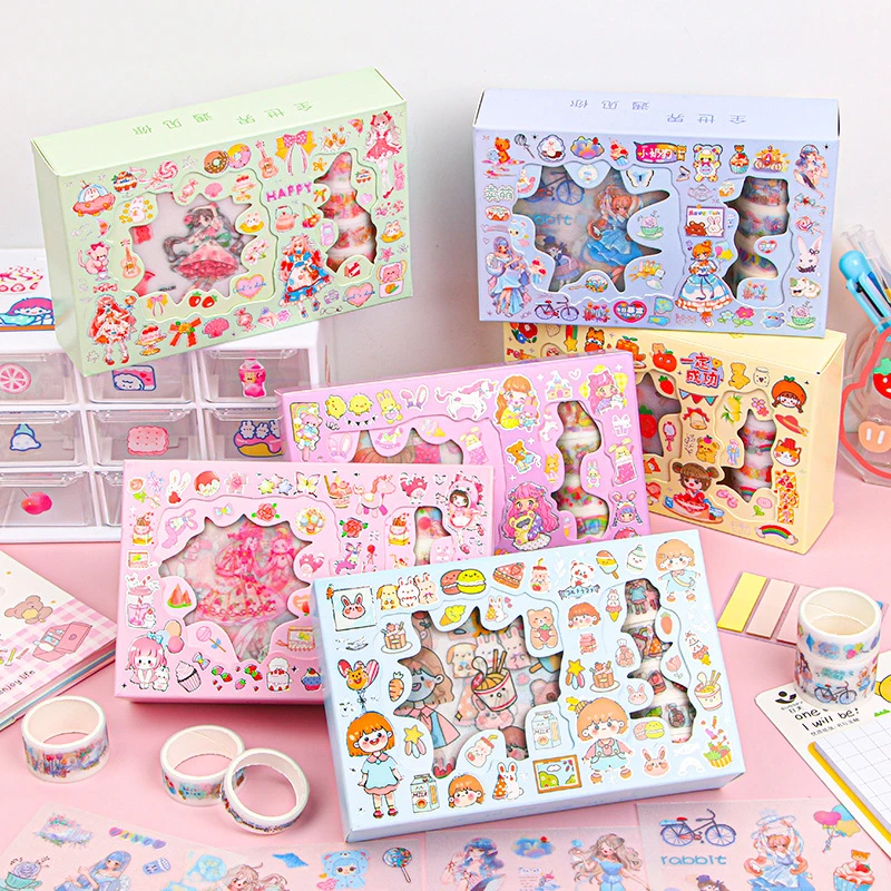 Handbook Stickers Set Ins Wind Decorative Cute Students Diy Stickers ...