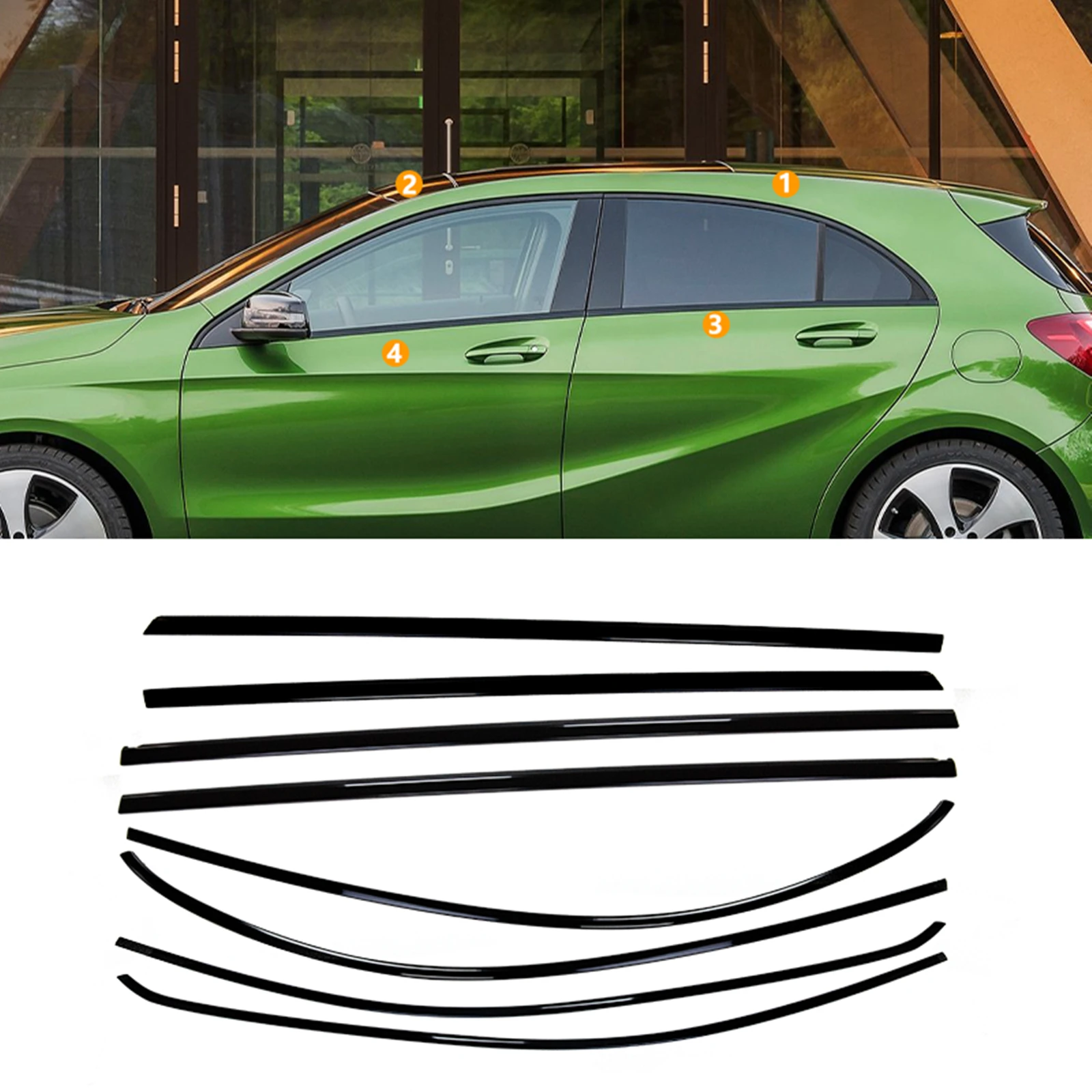 Exterior Window Trim Weatherstrips Strip For Mercedes Benz A class W176 ...