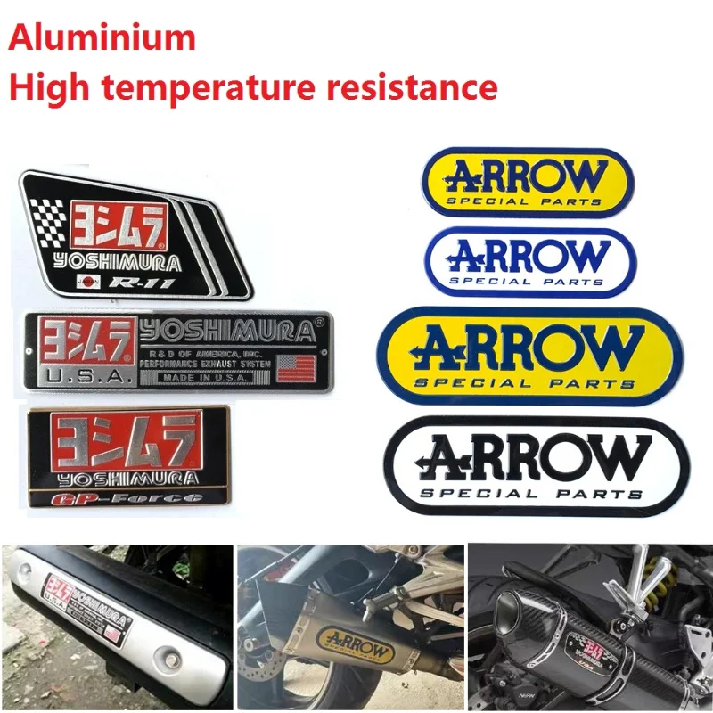 25-Items-Motorcycle-Exhaust-Pipes-Decal-Sticker-Aluminium-3D-Heat ...