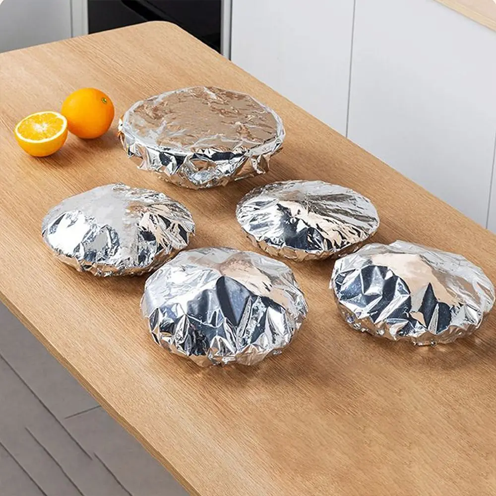 10Pcs Reusable Aluminum Foil Bowl Cover Food Grade Refrigerator ...