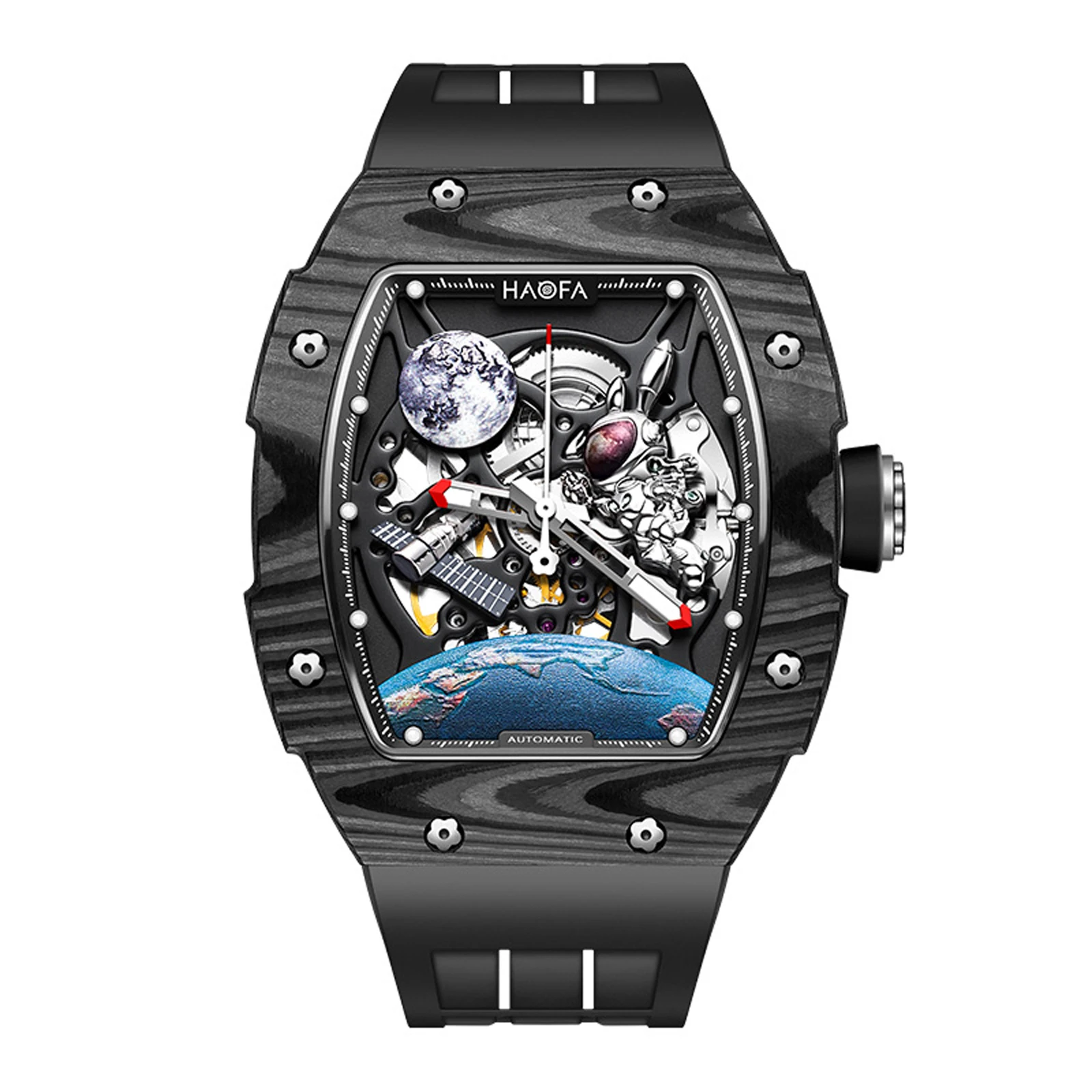 Haofa-Montre-M-canique-3D-Moon-Rabbit-pour-Homme-Montre-existent-Creuse ...