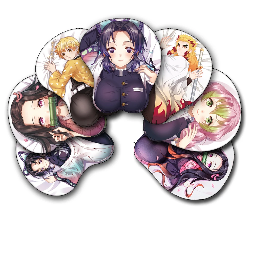 Demon Slayer Kimetsu No Yaiba Cosplay Props Sexy Mouse Pad 3d Breast Mousepad Wrist Rest Soft