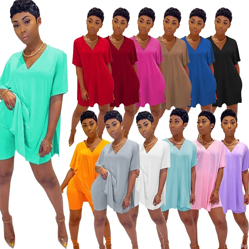 Women-s-Fashion-Casual-Solid-Color-V-neck-Dolman-Sleeves-Split-Tops-and ...