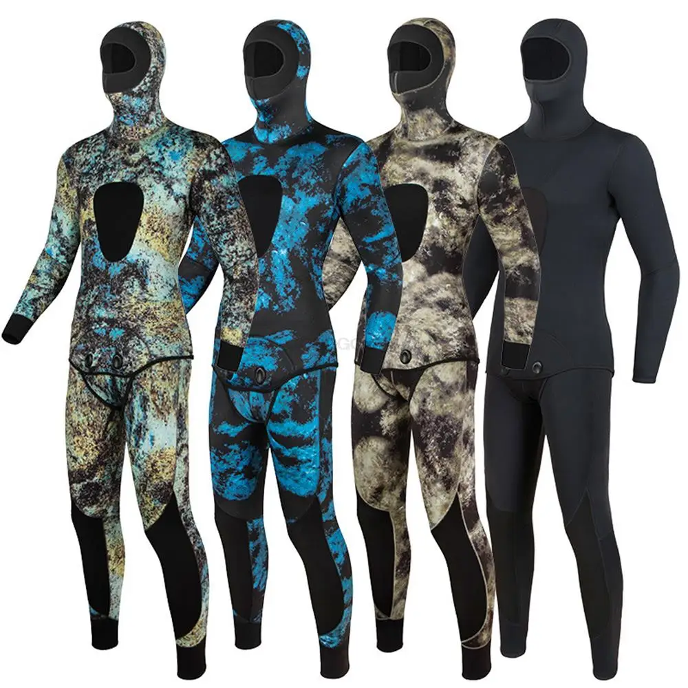 3MM Neoprene Camo Wetsuit Men Surf Diving Suit Equipment Underwater ...