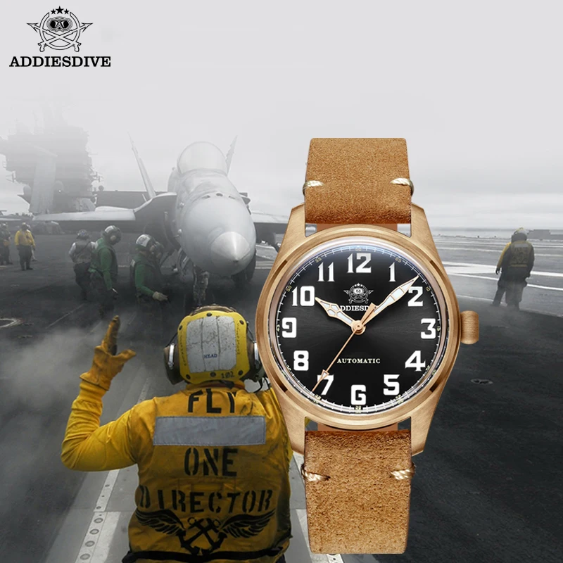 ADDIESDIVE NEW Dive CUSN8 Sollid Real Bronzed Automatic Men AD2114 ...