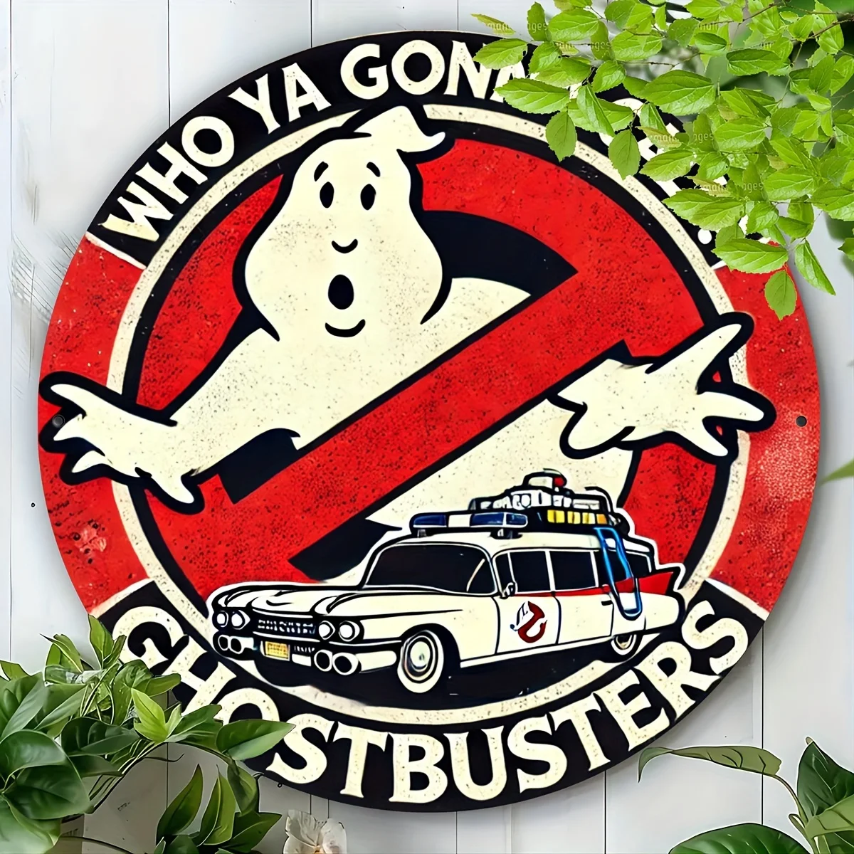 1pc Vintage Ghostbusters 8x8" Round Metal Wall Art - Retro Style ...