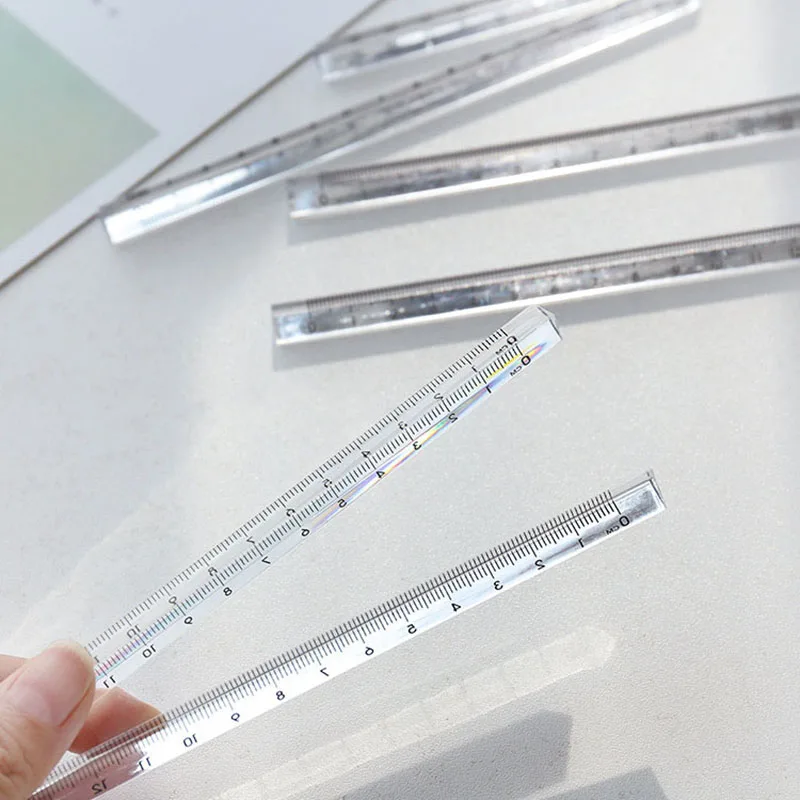 15cm-20-Cm-Simple-Transparent-Triangular-Straight-Ruler-Kawaii-Tools ...