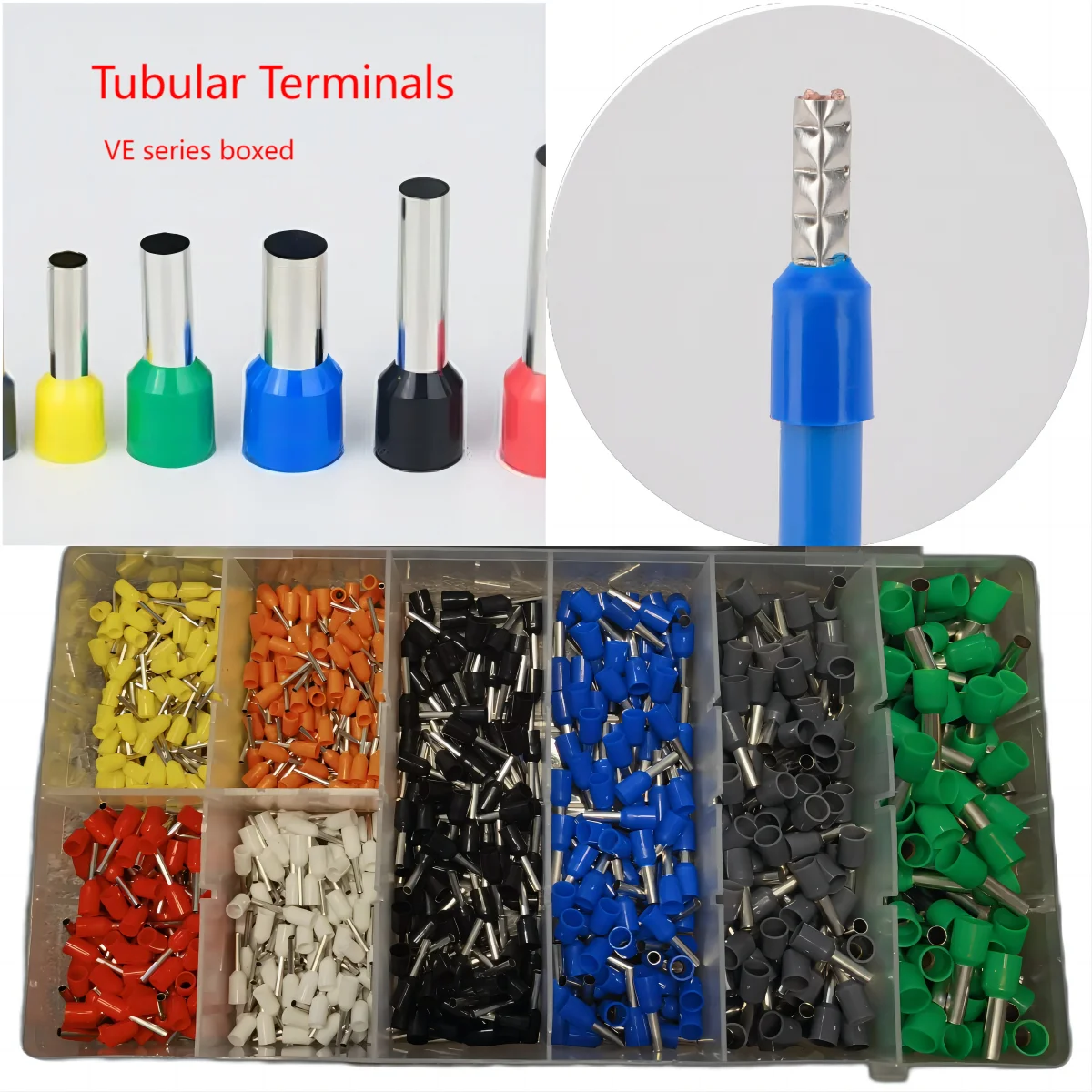 800PCS Boxed ferrule terminal,Crimper VE Tubular Wire,Insulated ...