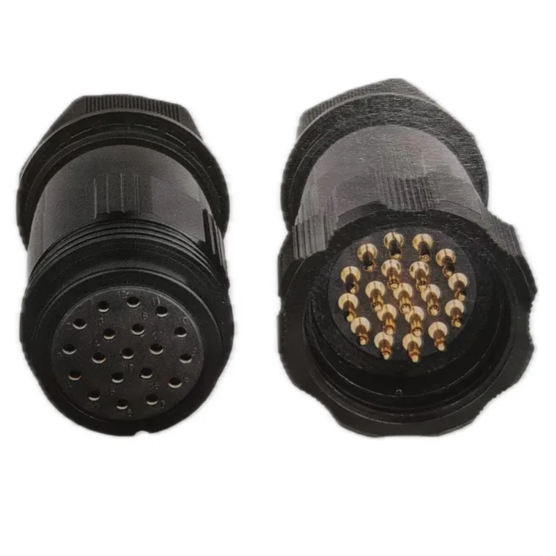 Socapex-19-Pin-Male-Female-Plug-Power-Cable-Gland-Brass-Pins-Pre ...