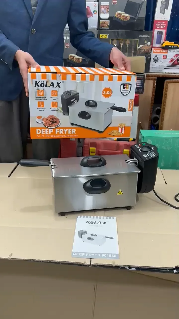 GERMANY 3 Ltr Electric Deep Fryer Stove Single Cylinder Commercial Home ...