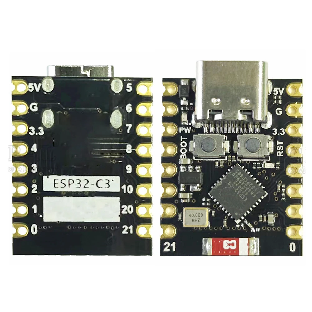Placa De Desenvolvimento Tipo C Esp32-c3 16pin Mini Wifi Módulo Bt Risc ...