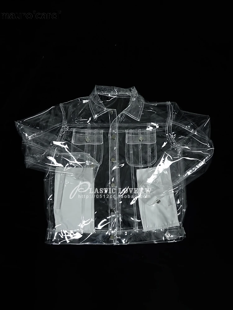 Mauroicardi Cool Waterproof Transport PVC Faux Leather Jacket Men ...