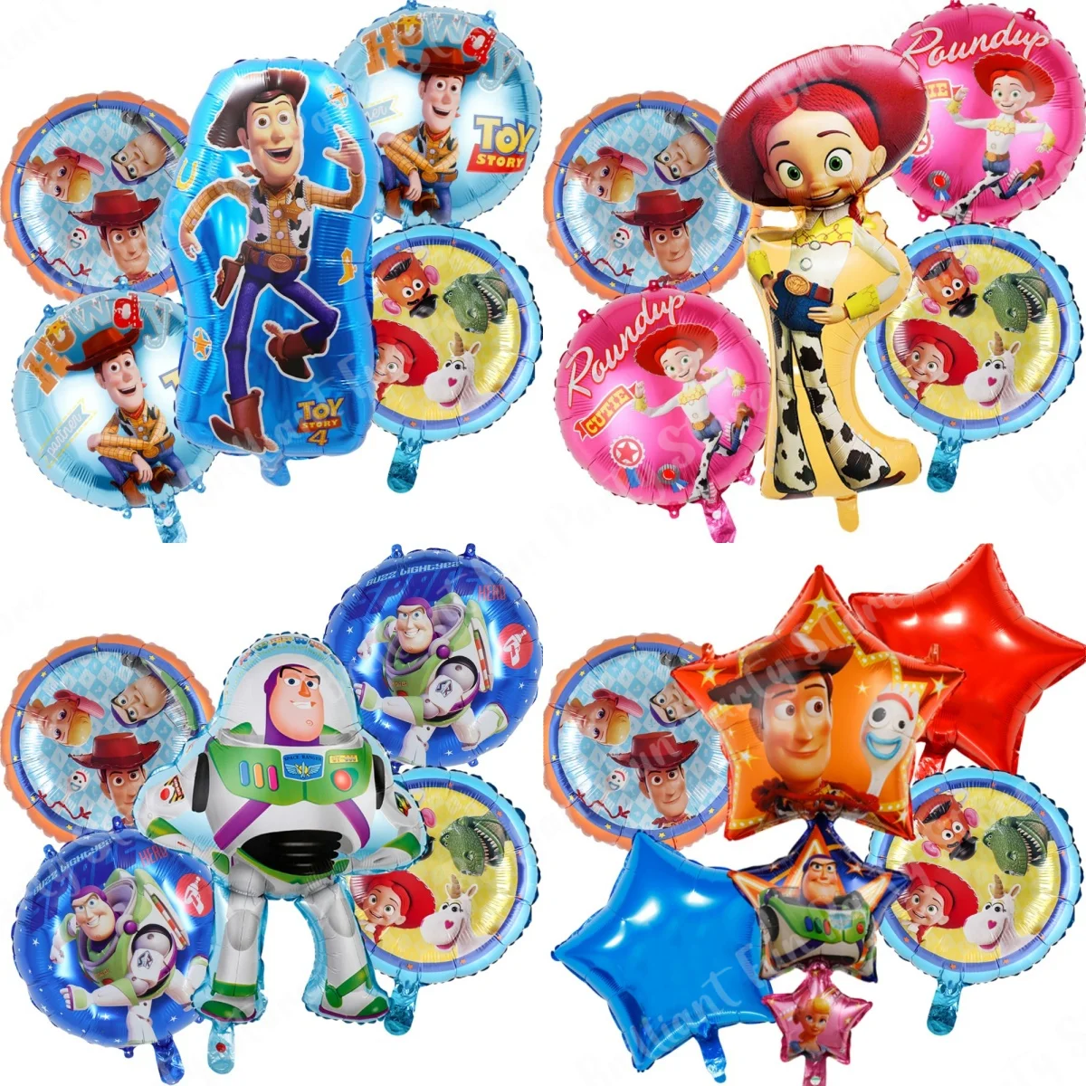 5Pcs-Toy-Story-Party-Balloons-Set-Disney-Cartoon-Foil-Balloon-Baby ...