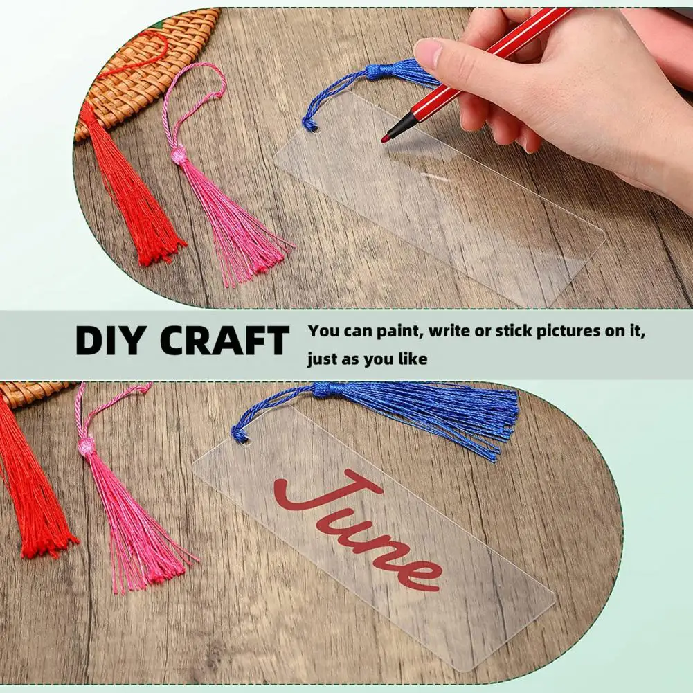 Bookmark-Designs-Acrylic-Diy-Transparent-Bookmark-Set-with-Tassels ...