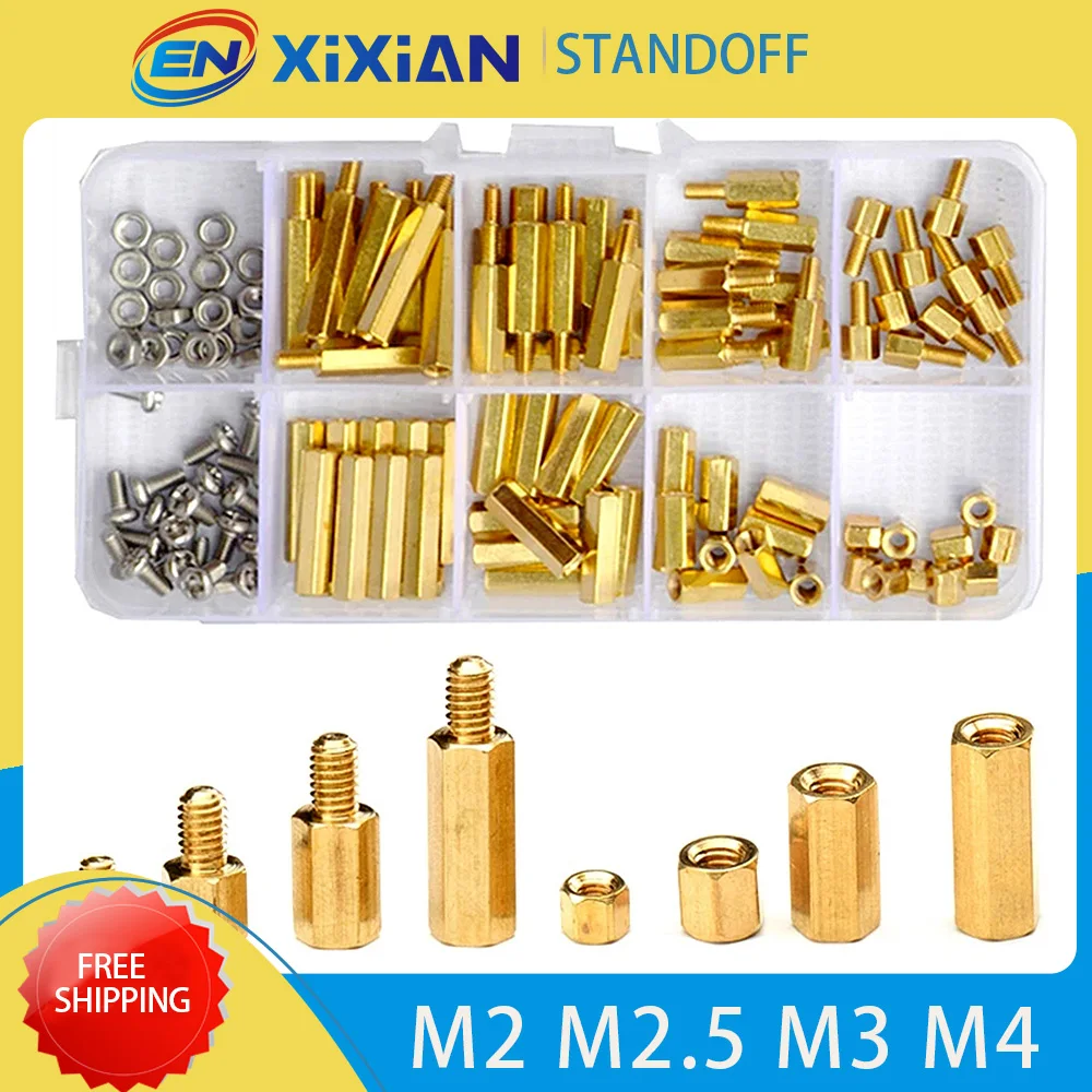 M2 M2.5 M3 M4 Hex Hexagon Standoff Brass Column Boards Rack Stud Copper ...