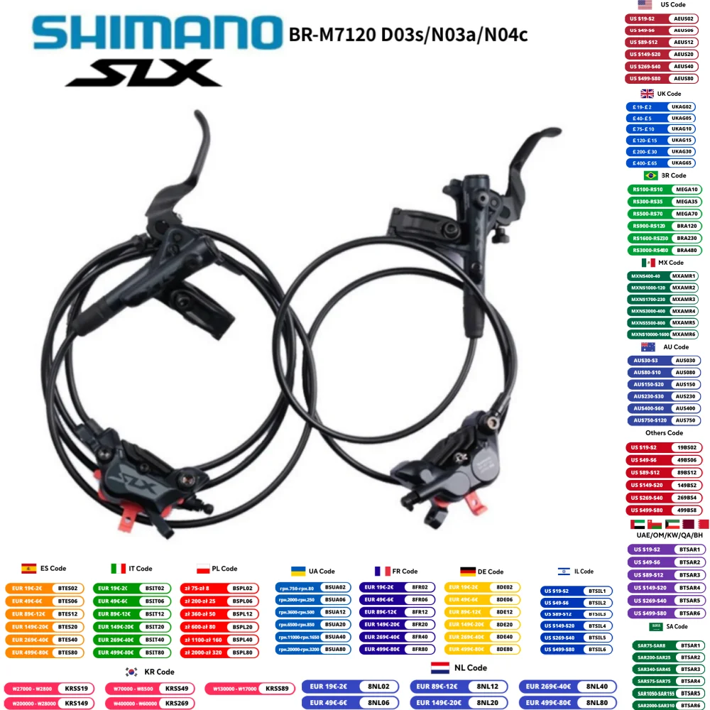 SHIMANO-SLX-M7120-4-Piston-Brake-For-Mountain-Bike-Bicycle-Hydraulic ...