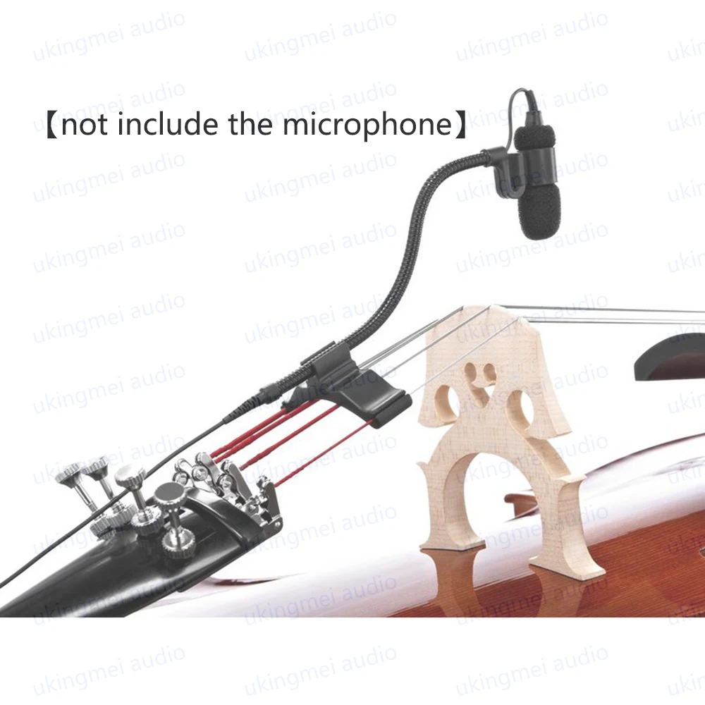 Instrument-Condenser-Microphone-Universal-Stand-Clamp-For-Cello-Viola ...