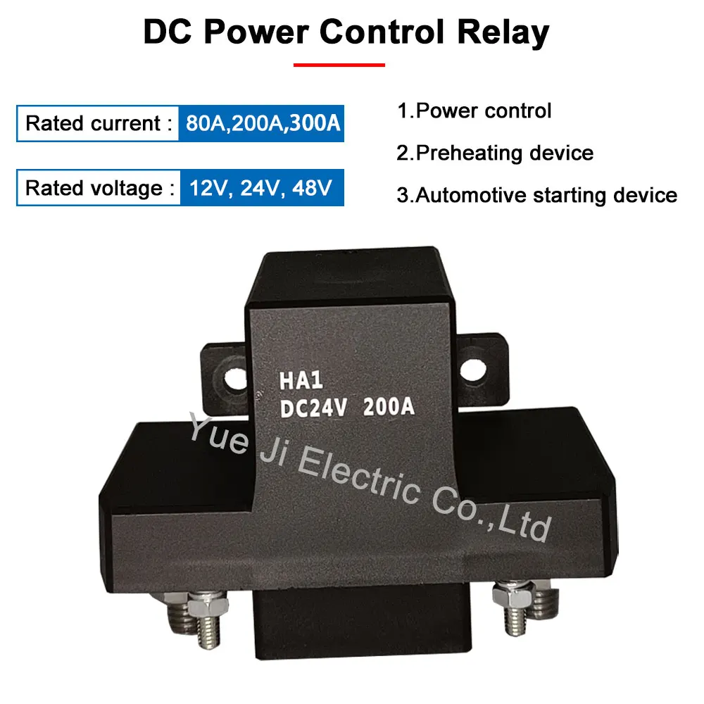 80A-200A-300A-DC12V-24V-48V-Power-Control-Relay-Automotive-Starting ...