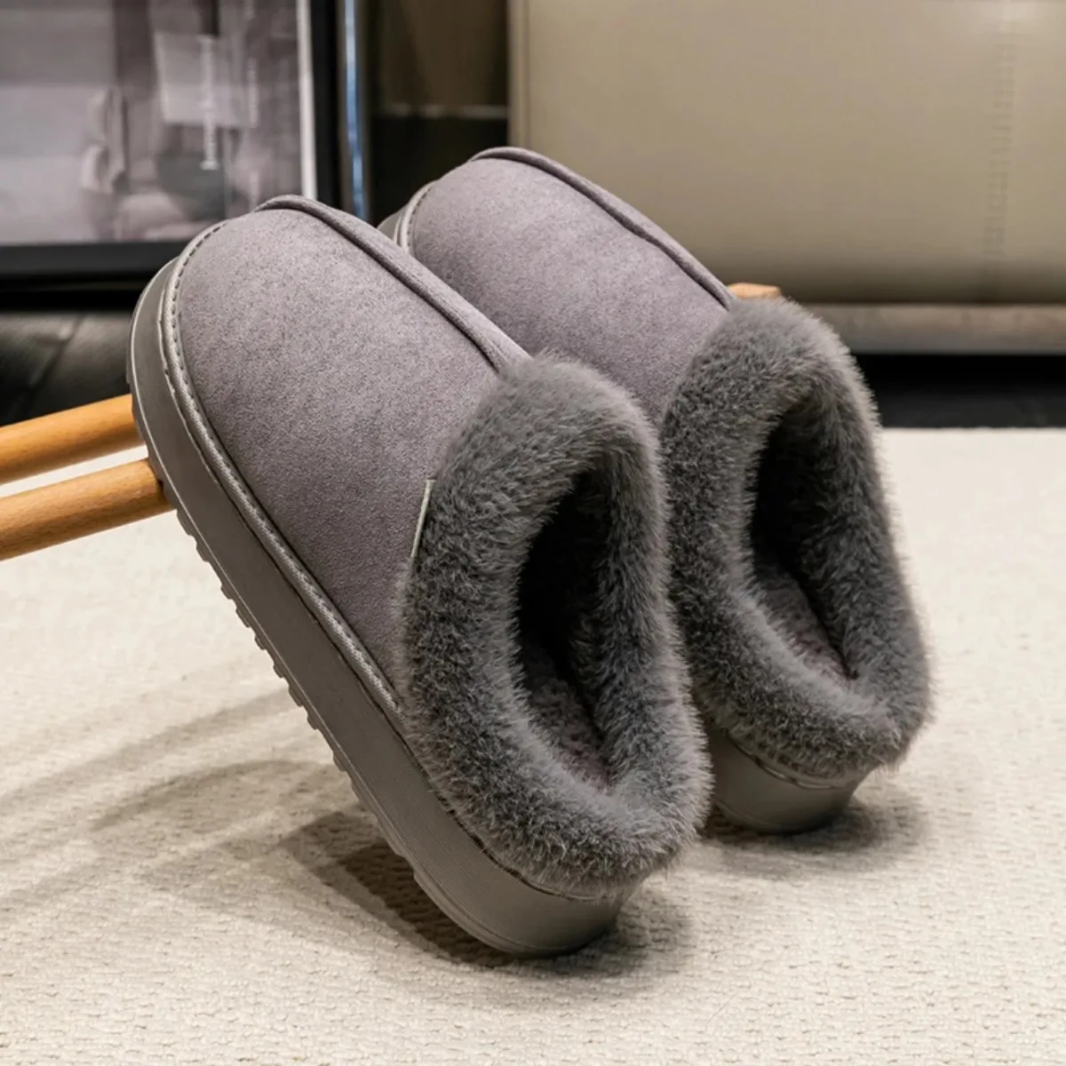 Pantuflas-c-lidas-de-invierno-esponjosas-para-hombres-y-mujeres-con ...