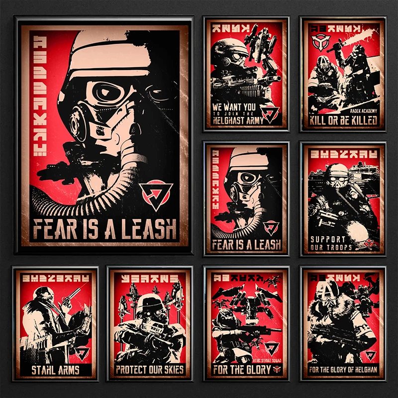 Killzone-Propaganda-Video-Game-Poster-Print-Canvas-Painting-Vintage ...