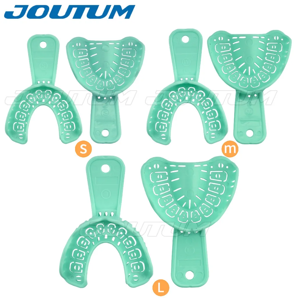 2Pcs Dental Implant Tray Green Full Mouth Removable Partial Mold Tray ...