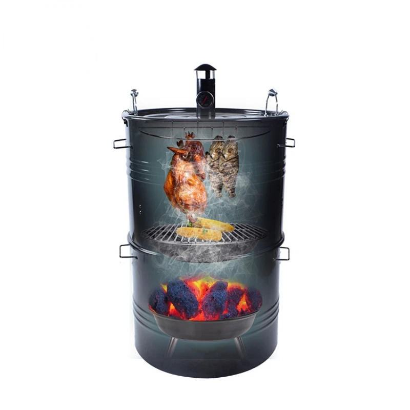 Outdoor-Large-Barrel-Charcoal-Bbq-Grill-5-in-1-Multi-Functional-DIY ...