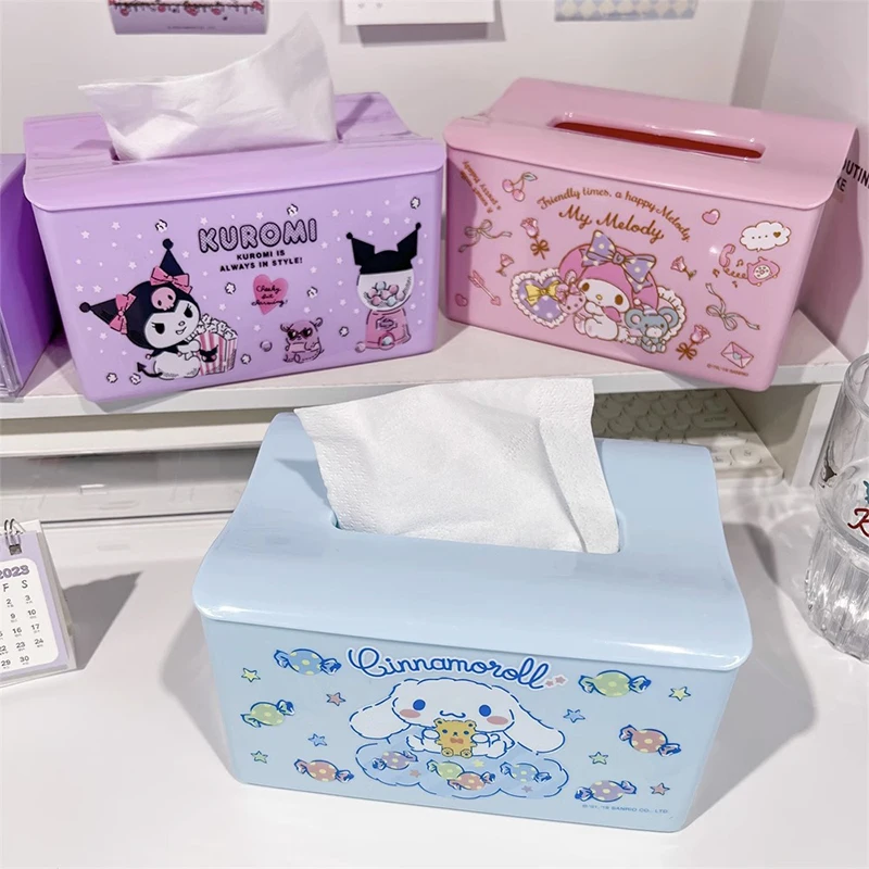 Kawaii-Sanrio-My-Melody-Tissue-Box-Kuromi-Cinnamoroll-Cartoon-Anime ...