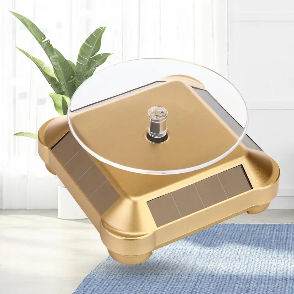1kg Load Capacity Display Solar Powered Rotating Display Stand - 360 ...