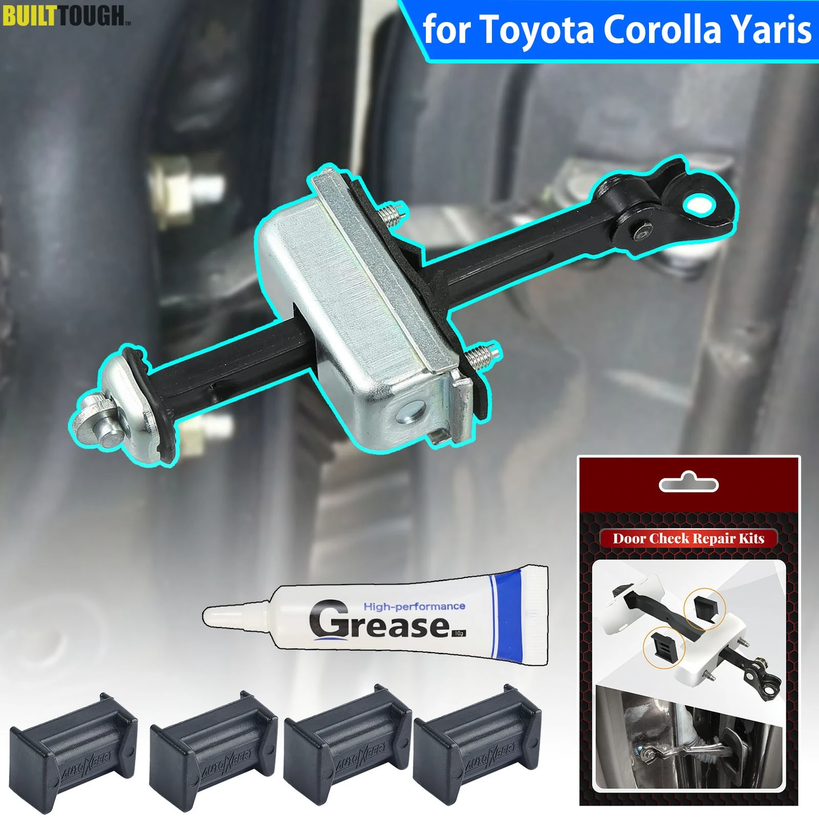 4Pcs-Car-Door-Checker-Strap-Check-Assy-For-Toyota-Corolla-Yaris-Auris ...