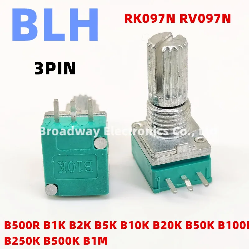 10PCS-RK097-RV097-RK097N-RV097N-3PIN-250K-B500K-500K-B1M-1M-Audio ...
