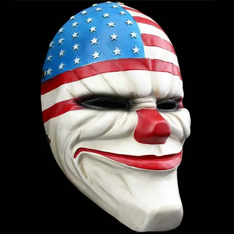 Payday 2 Resin Mask Heist Dallas/Wolf/Chains/Hoxton Cosplay Halloween ...