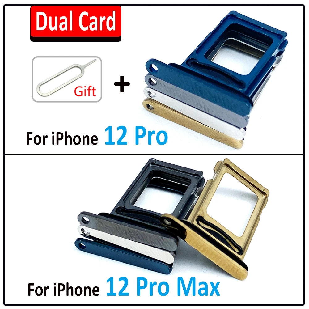 For IPhone 12 Pro / 12 Pro Max SIM Card Tray chip slot drawer Holder ...