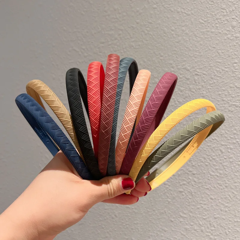 New Fashion Streak Resin Geometric Grid Anti-slip Wave Headband Hair ...