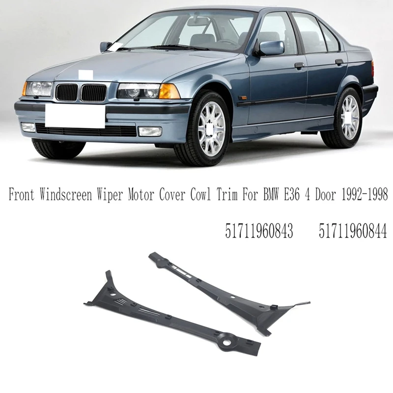 Front Windscreen Wiper Motor Cover Cowl Trim Hood Water Guide For BMW ...