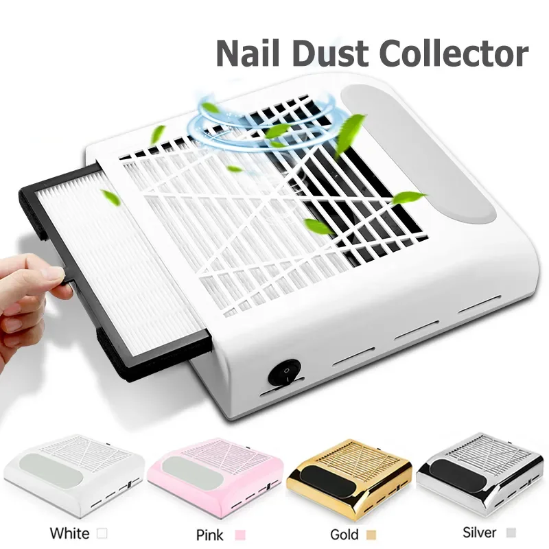 Nail Dust Collector Extractor Fan For Manicure Machine Powerful Nail ...