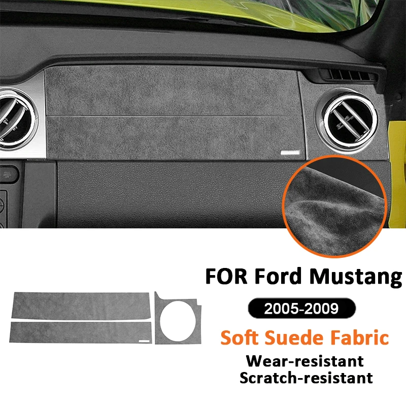 For Ford Mustang 2005-2009 Soft Suede Fabic Car Co-Pilot Instrument ...