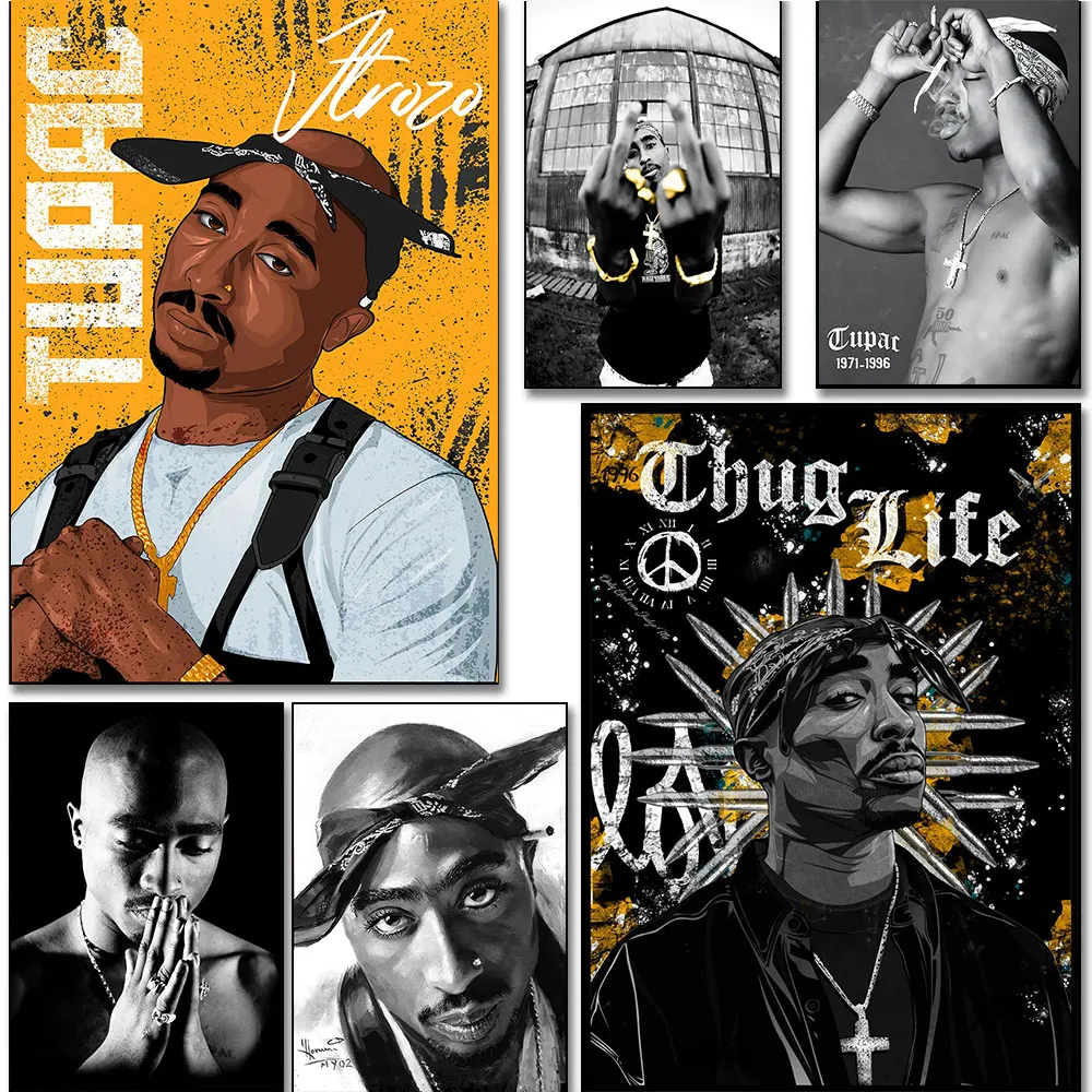 Hip Hop Singer Rapper Canvas Painting Wall Posters and Prints Abstract ...